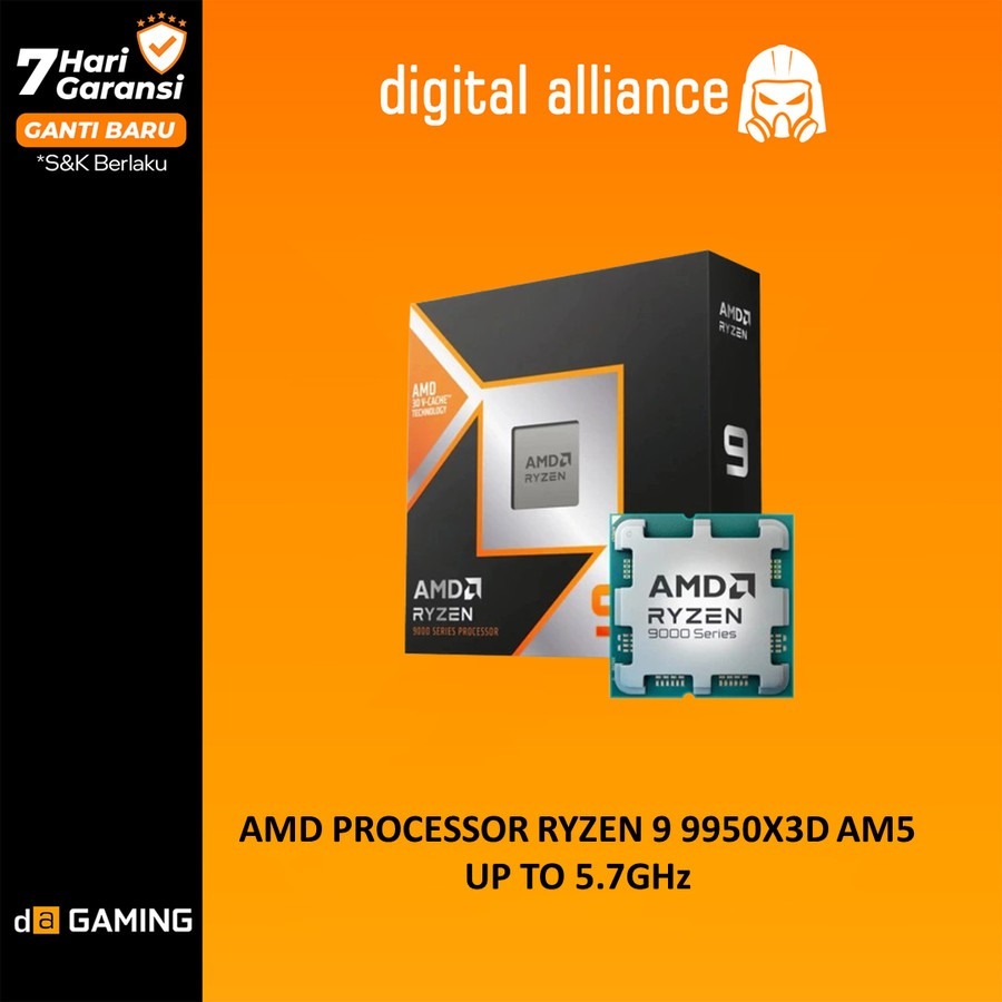 Jual AMD PROCESSOR RYZEN 9 9950X3D AM5 UP TO 5.7GHz | Shopee Indonesia