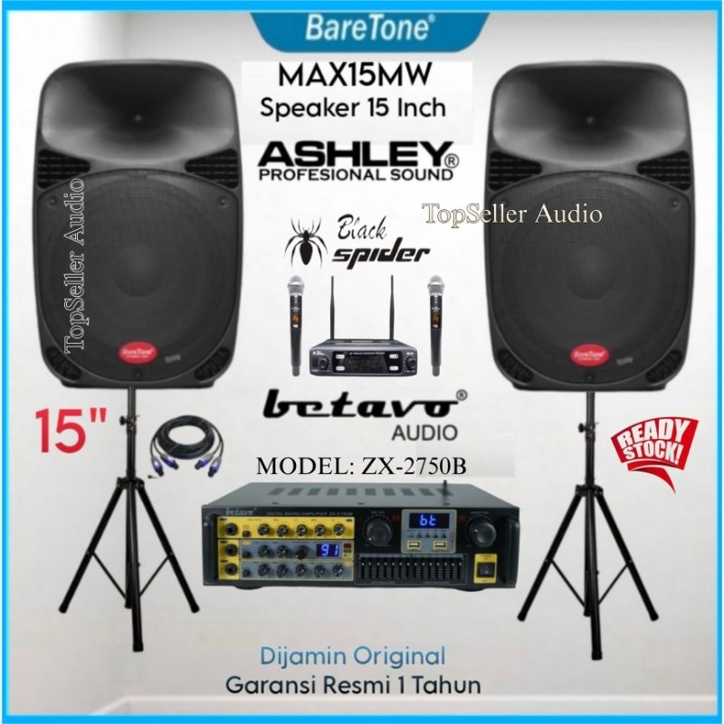 Jual Paket Sound System 15 Inch Karaoke Speaker BareTone Amplifier ...