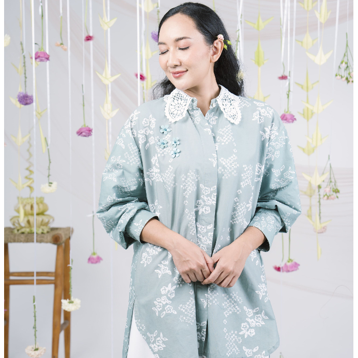 Jual Batik ENOM x Kelinci Tertidur - Blouse Melori - Blouse Lengan ...