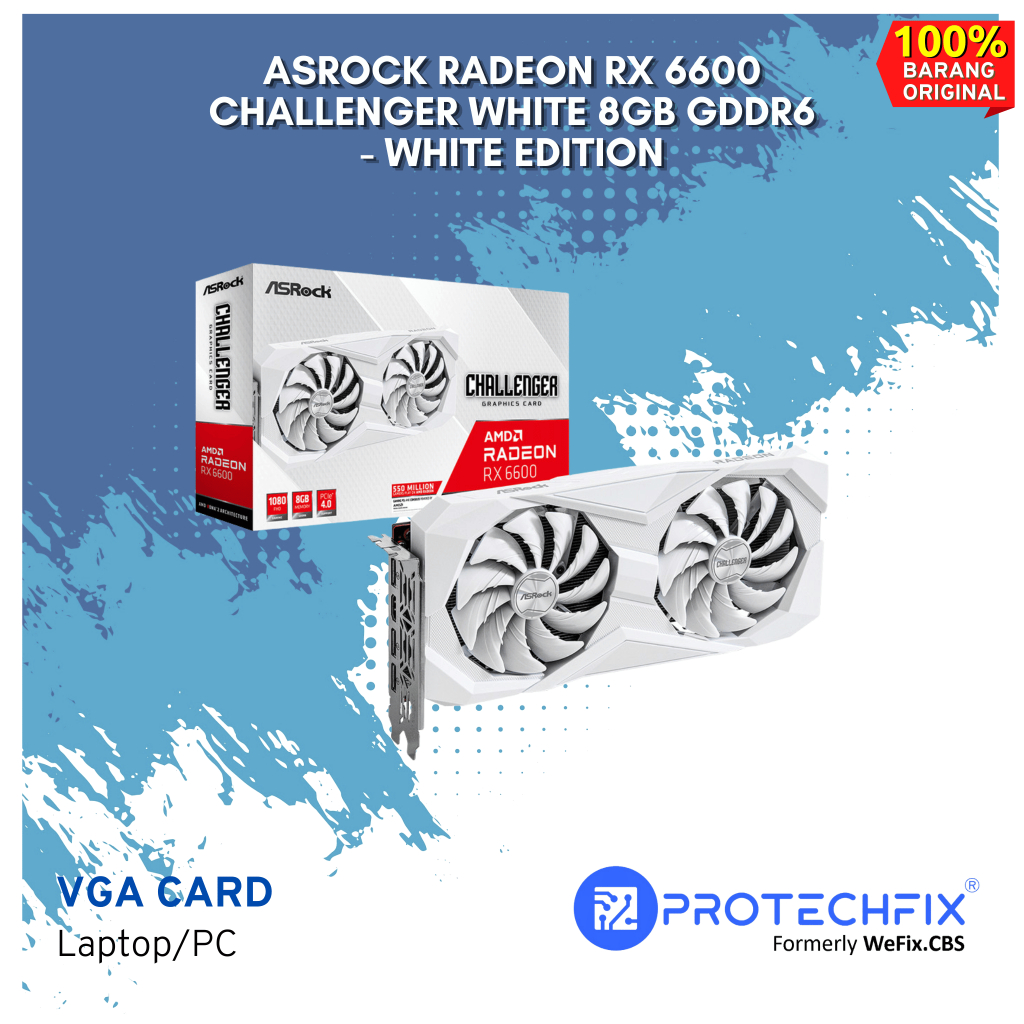 Jual ASRock Radeon RX 6600 Challenger WHITE 8Gb GDDR6 - WHITE EDITION ...