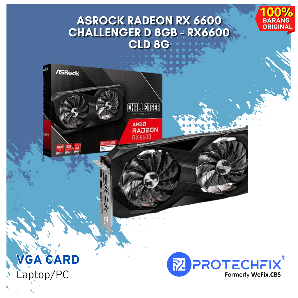 Jual VGA CARD Asrock Radeon RX 6600 Challenger D 8GB - RX6600 CLD 8G | Shopee Indonesia