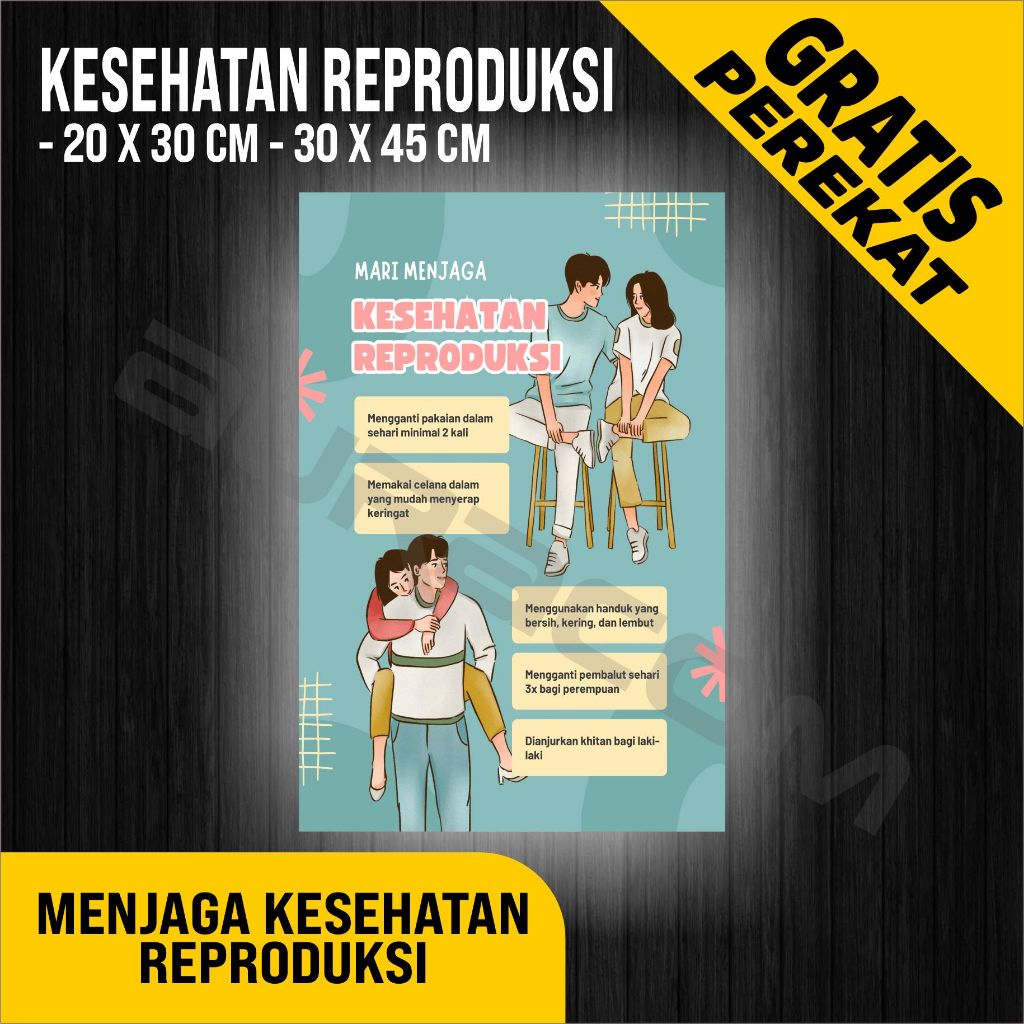 Jual PAPAN AKRILIK dan STIKER, POSTER TIPS MENJAGA KESEHATAN REPRODUKSI ...
