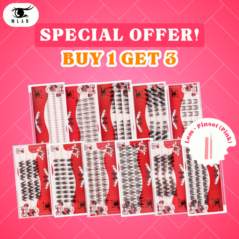 Jual [BUY 1 GET 3] Bulu Mata Palsu Premium - Eyelash Extention - Lem ...