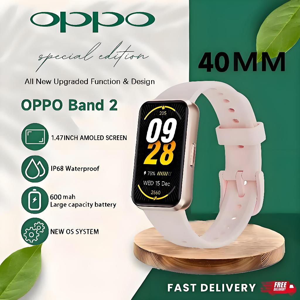 Jual Official OPPO Band 2 Smart Band 40mm Bluetooth for IOS & Android ...