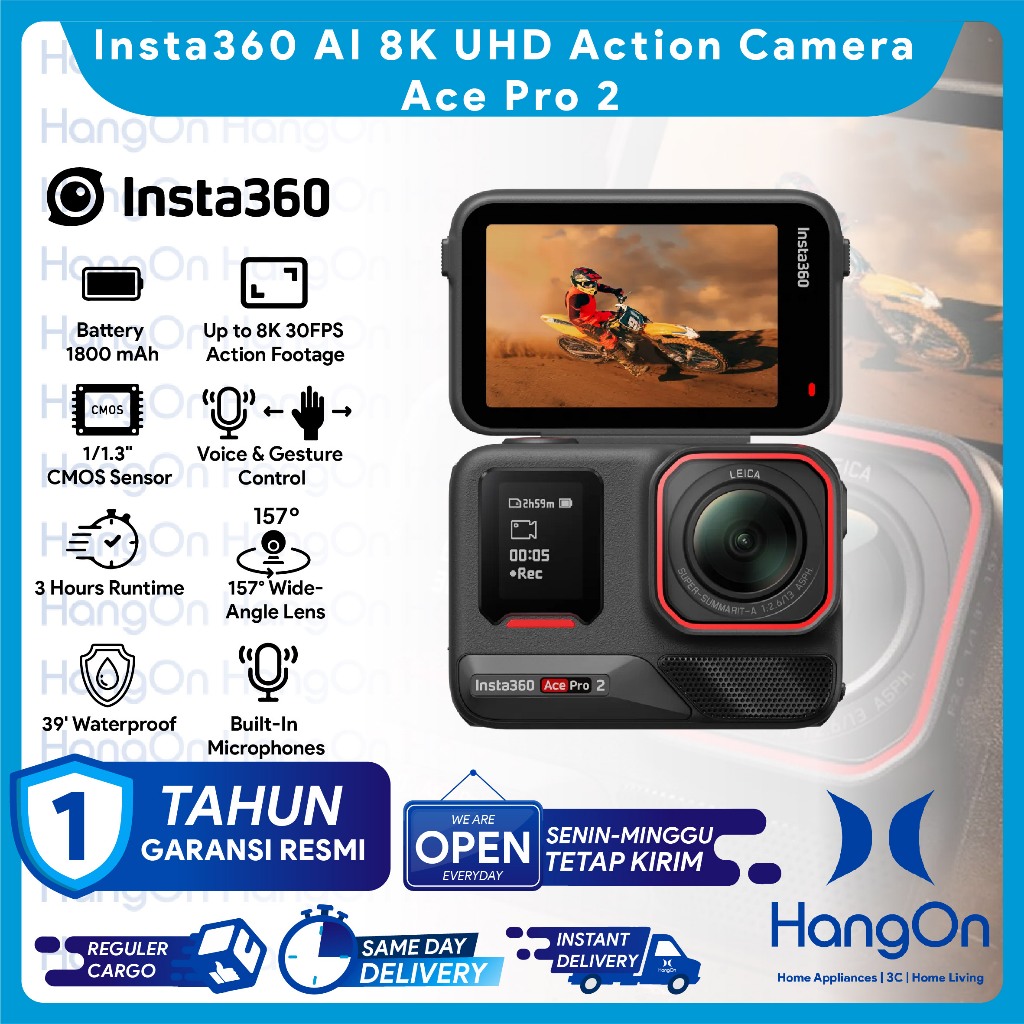Jual Insta360 Ace Pro 2 AI 8K UHD Action Camera Insta 360 Leica Lens Waterproof | Shopee Indonesia