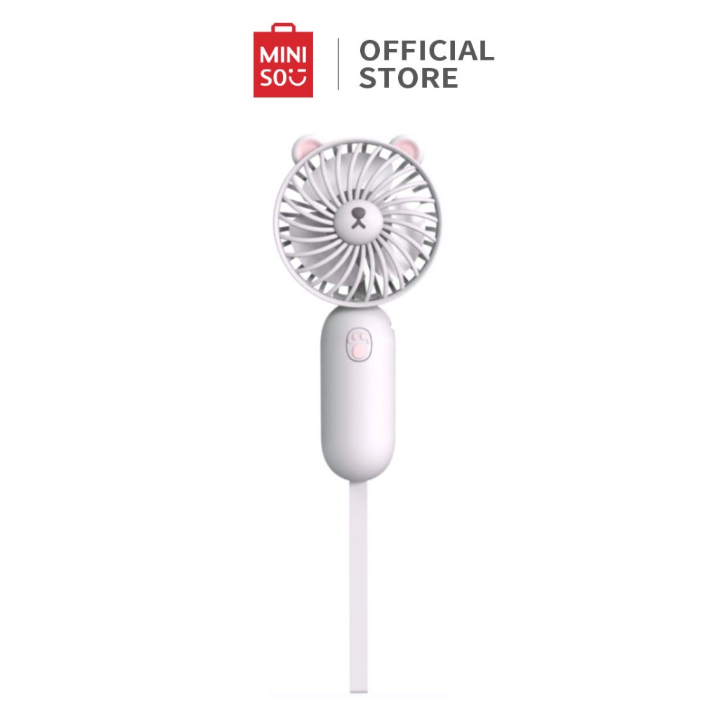Jual Miniso Small Fans Portable Cute Bear Mini Fan 500mAh | Shopee ...