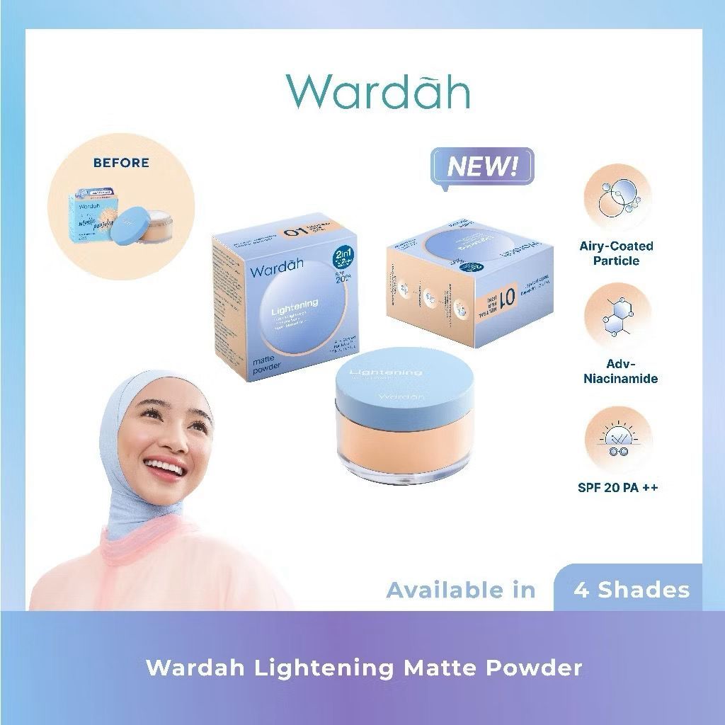 Jual Wardah Lightening Matte Powder SPF 15 PA++ | Oil Control | Bedak ...