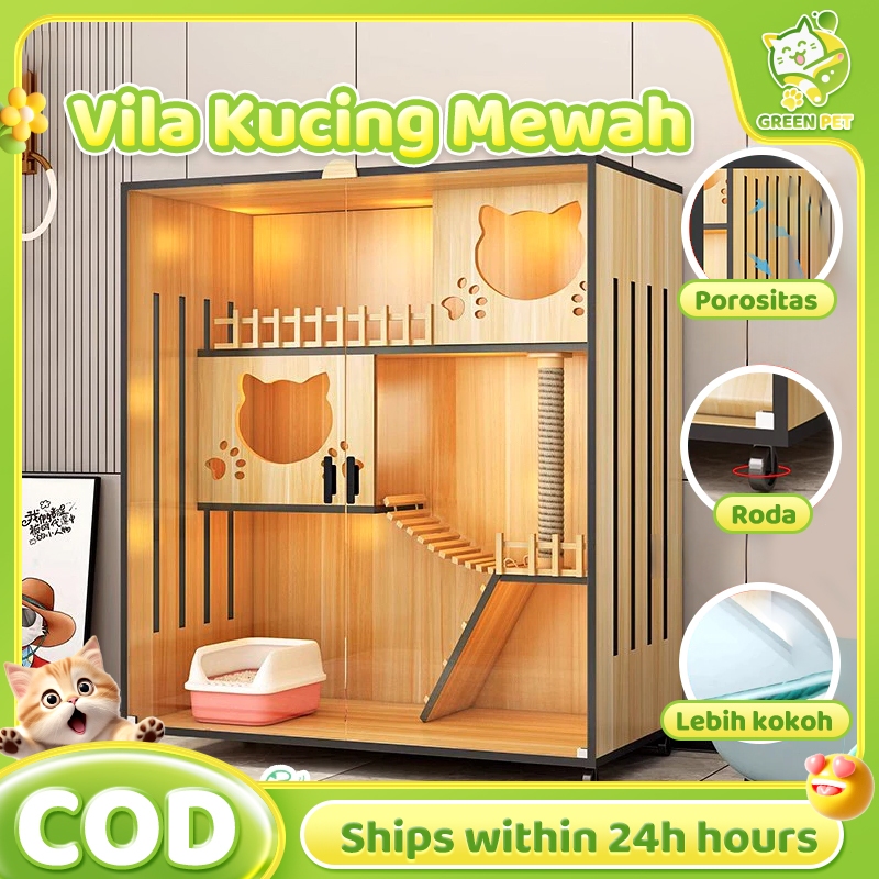 Jual Villa Kandang Kucing Cat Tower Premium Cat Condo Large Rumah ...