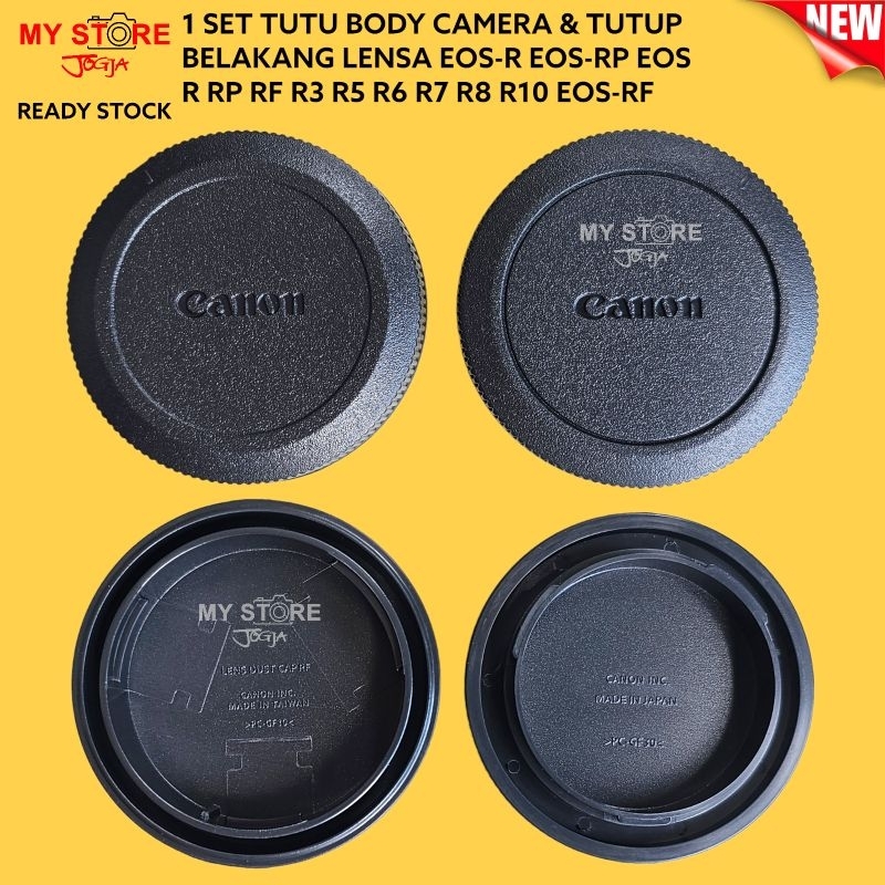 Jual 1 Set Rear Lens Cap Cover & Front Camera Body Cap Camera Canon ...