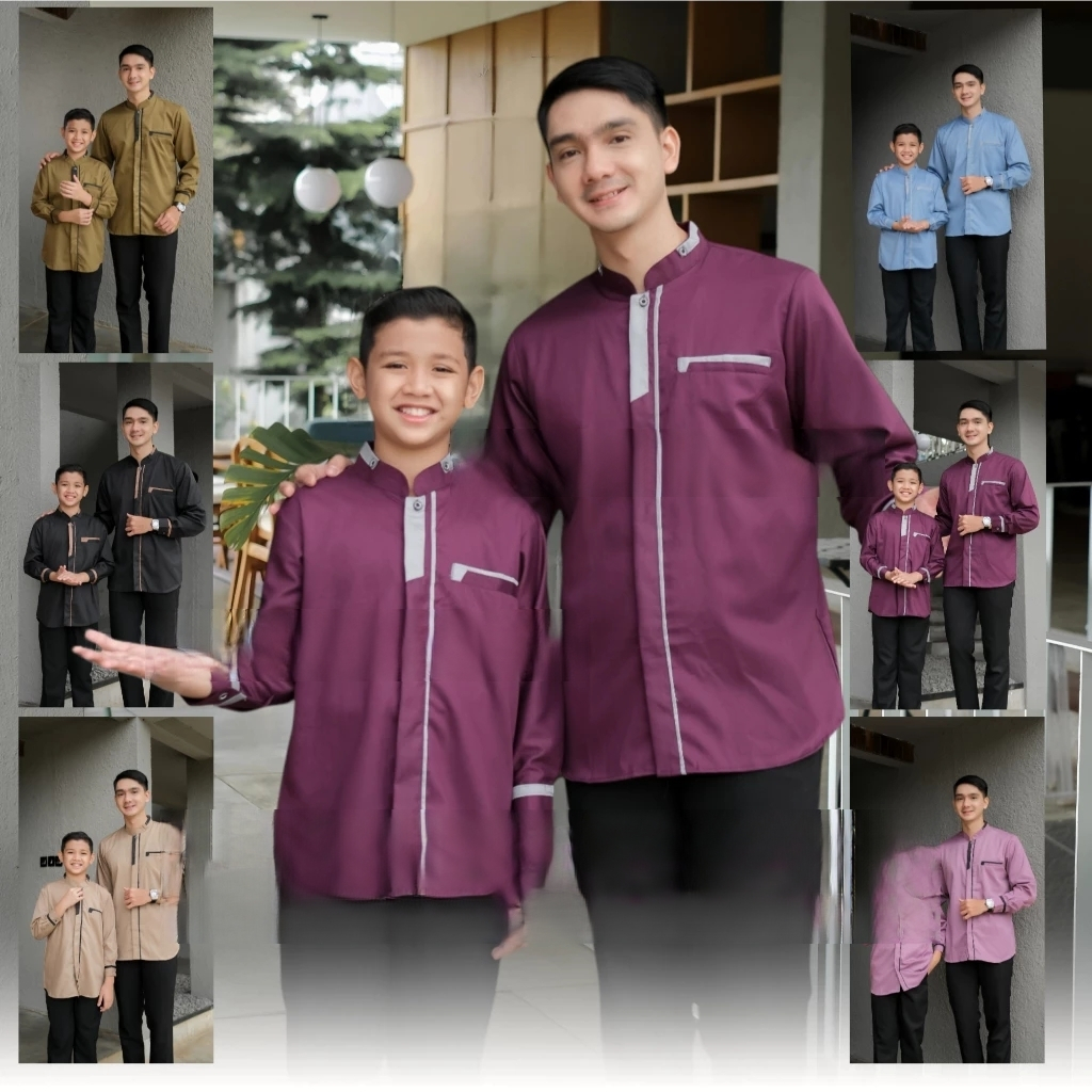 Jual Baju Koko couple Ruby Pria Lengan Panjang Model Terbaru Trend ...