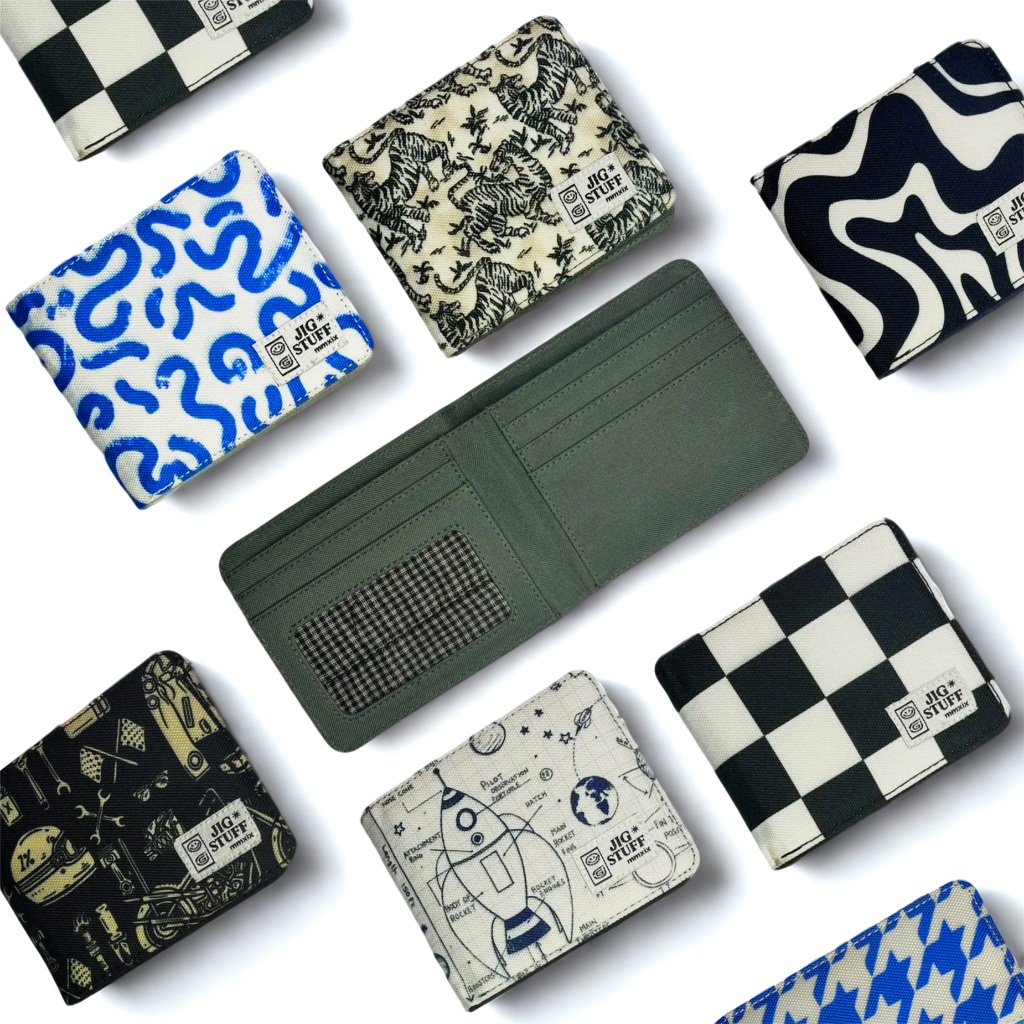 Jual Dompet pria Lipat Bifold Wallet Motif Print 7 slot kartu 1 slot ...