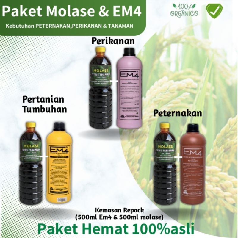 Jual Paket HEMAT!! EM4(500ml) & MOLASE(500ml) tetes tebu untuk ...
