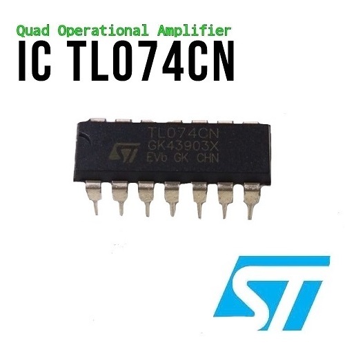 Jual IC TL074 / TL 074 TL074CN TL074 DIP-14 Sirkuit Amplifier Operasional Input Chip 14 Pin ...