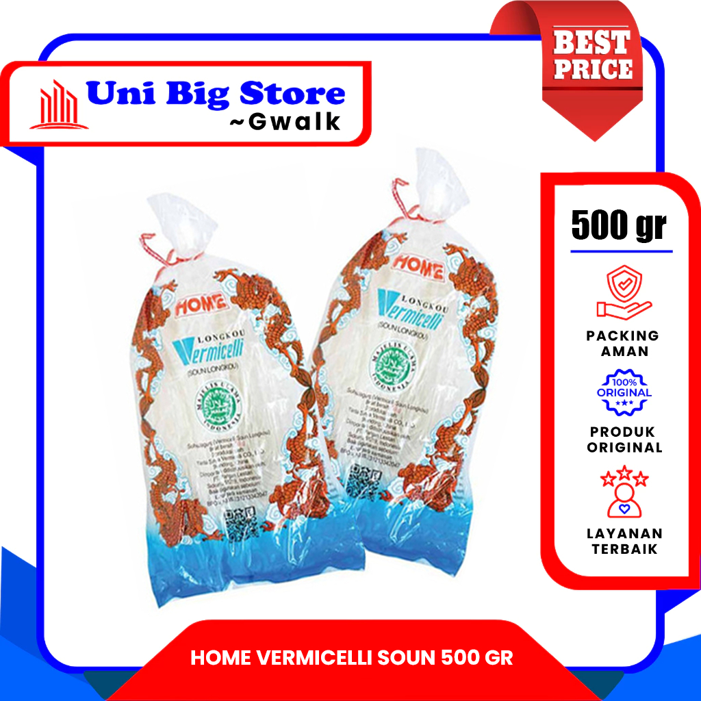 Jual HOME VERMICELLI SOUN LONG KOW - 500 gr | Shopee Indonesia