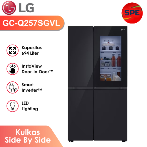 Jual KULKAS SIDE BY SIDE LG KAPASITAS 694 LITER GC-Q257SGVL / GCQ257SGVL GARANSI RESMI (MEDAN ...