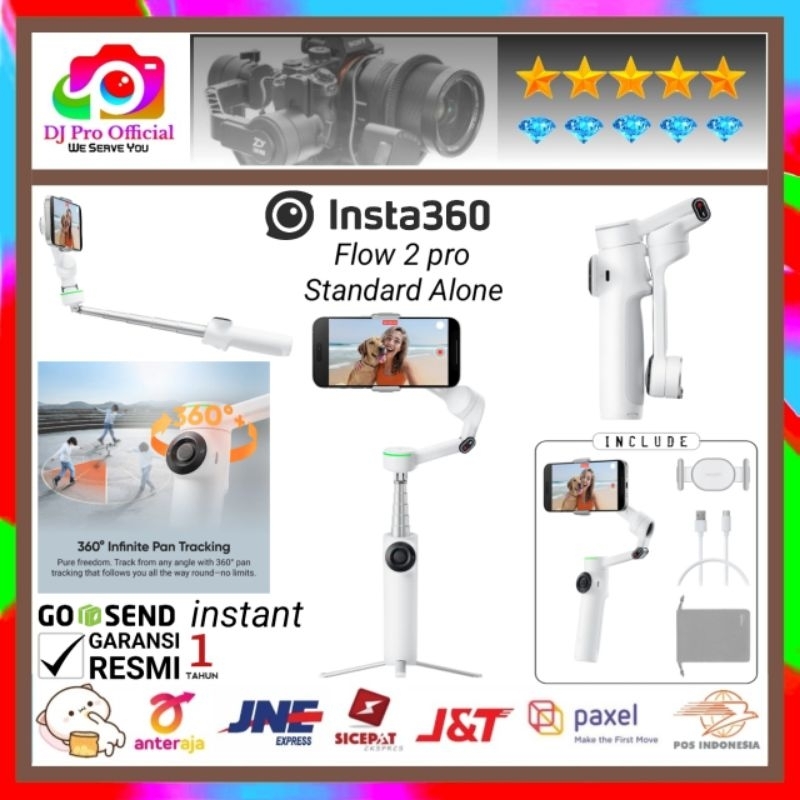 Jual Insta360 Flow 2 Pro Standard Alone Ultimate Ai Tracking Flow2 2Pro Flow2Pro Gimbal ...