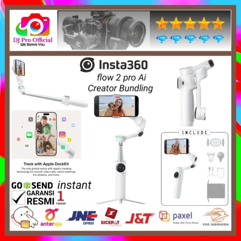Jual Insta360 Flow 2 Pro Ai Tracker Creator Bundle Kit Bundling Tracking Flow2 2Pro Ultimate ...