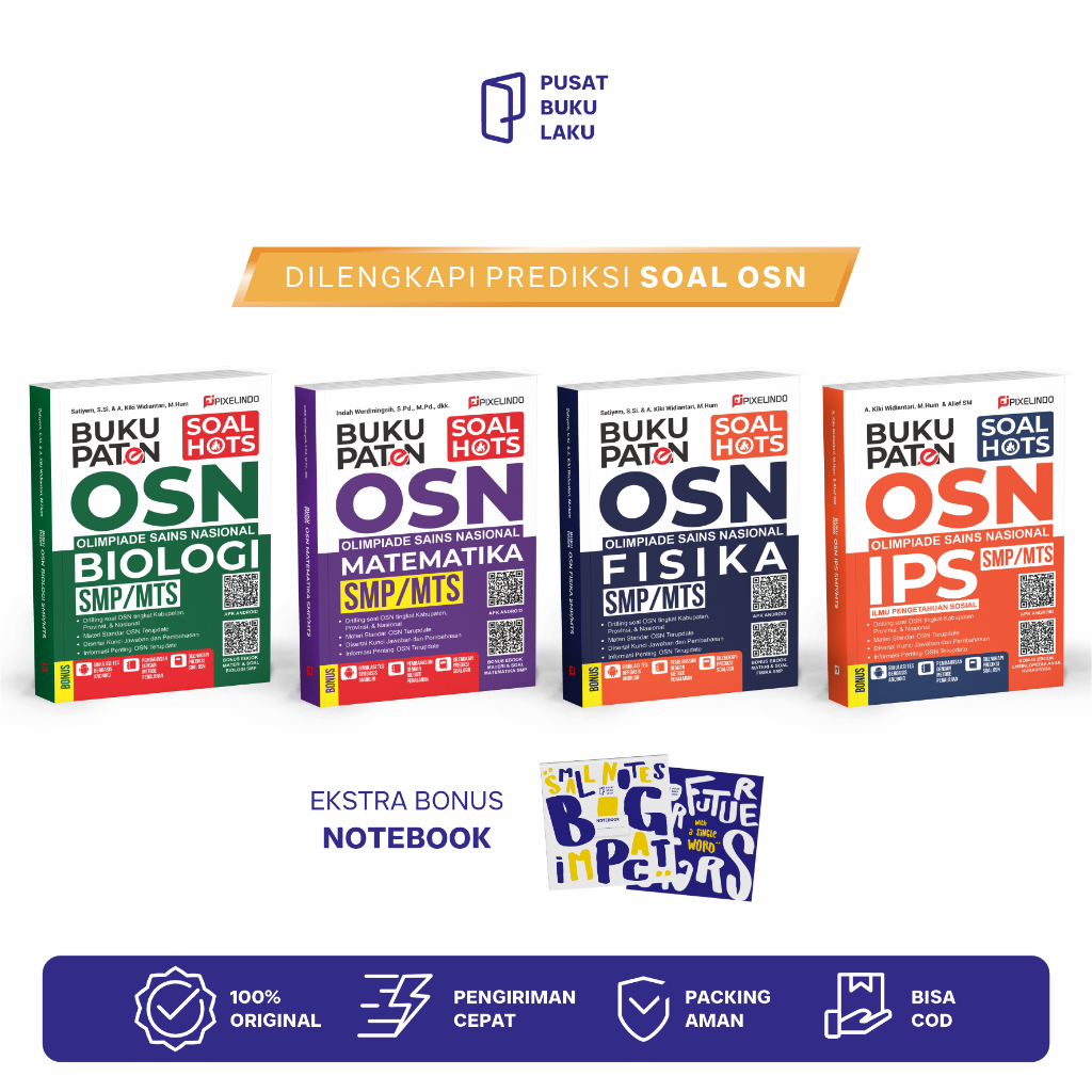 Jual BUKU PATEN OSN MATEMATIKA FISIKA BIOLOGI IPS SMP/MTS - PREDIKSI SOAL OSN - PUSAT BUKU LAKU ...
