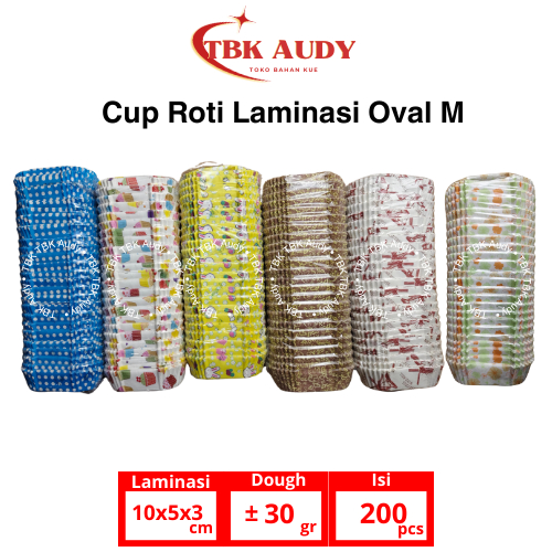Jual Cup Roti Oval Laminasi M | Isi 200 pcs NICOLE | Shopee Indonesia