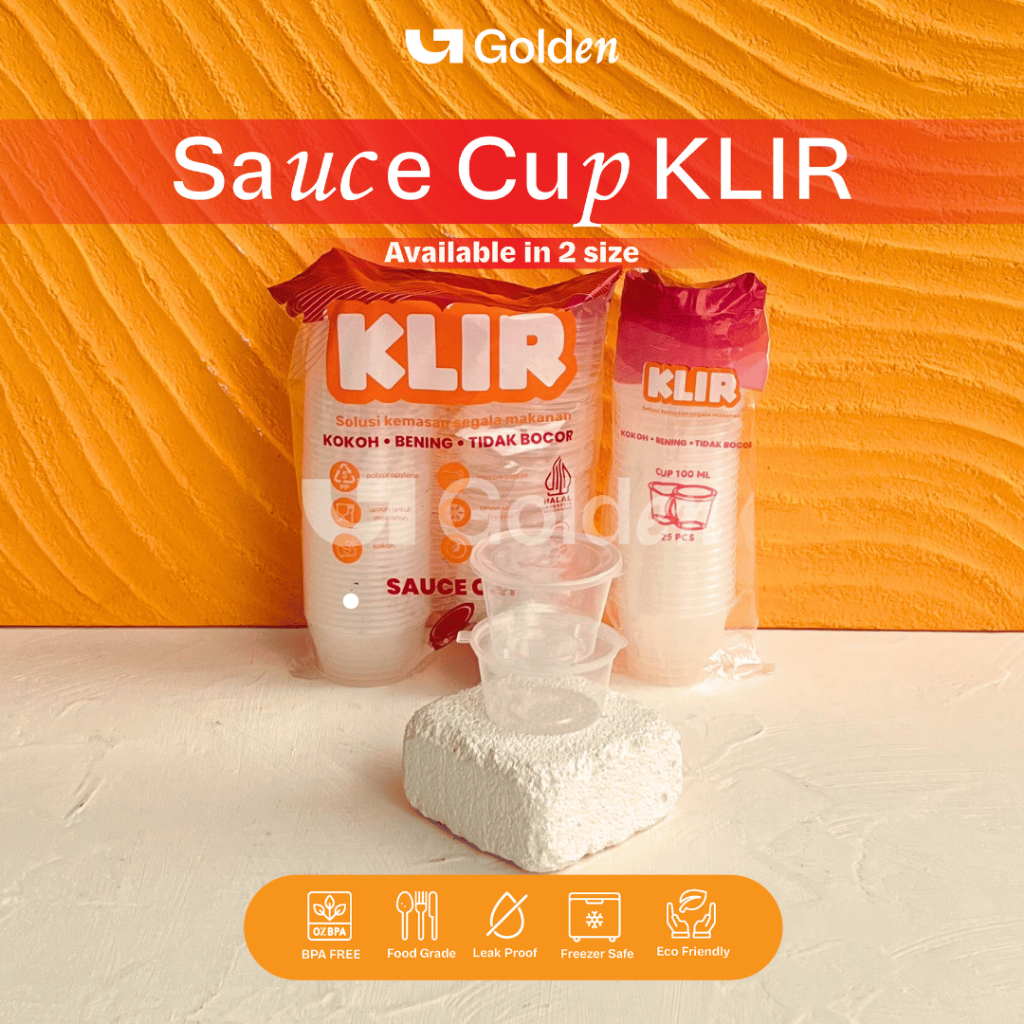 Jual [Isi 50 PCS] Thinwall KLIR Sauce Cup / Puding Cup 85 ml 100 ml ...