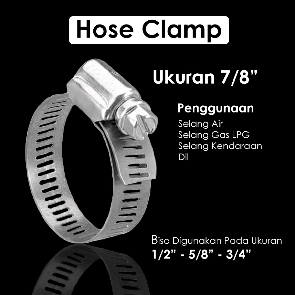 Jual GBS - Cincin Selang Stainless Hose Clamp Selang air Kompor Gas ...