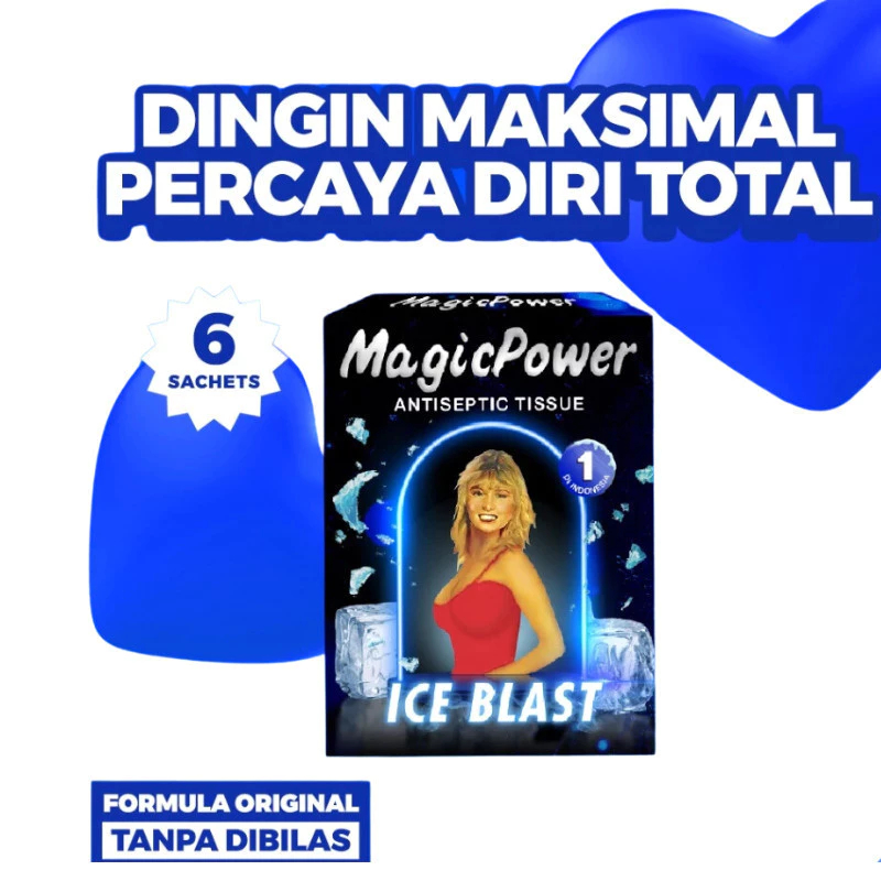 Jual Magic Power Tissue Ice Blast - Antiseptic Tissue 1 Box (6 Sachet ...