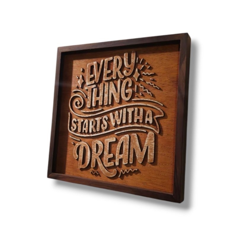 Jual Bingkai Frame Hiasan Dinding Quotes frame Timbul Persegi 30x30cm ...