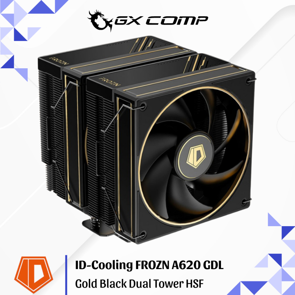 Jual ID-Cooling FROZN A620 GDL Gold Black | Dual Tower HSF CPU Cooler 6 ...