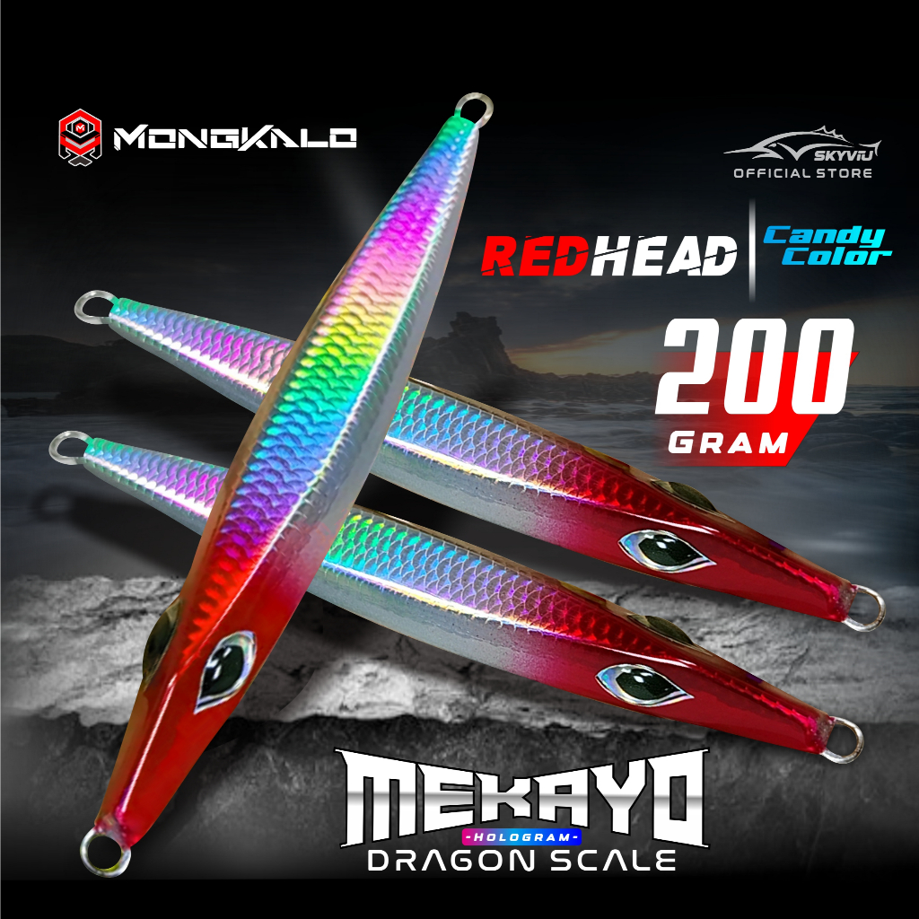 Jual Umpan Metal Jig 200 Gram MONGKALO MEKAYO 200g Hologram Sisik Killer Jigging Jiging Fast Jig ...