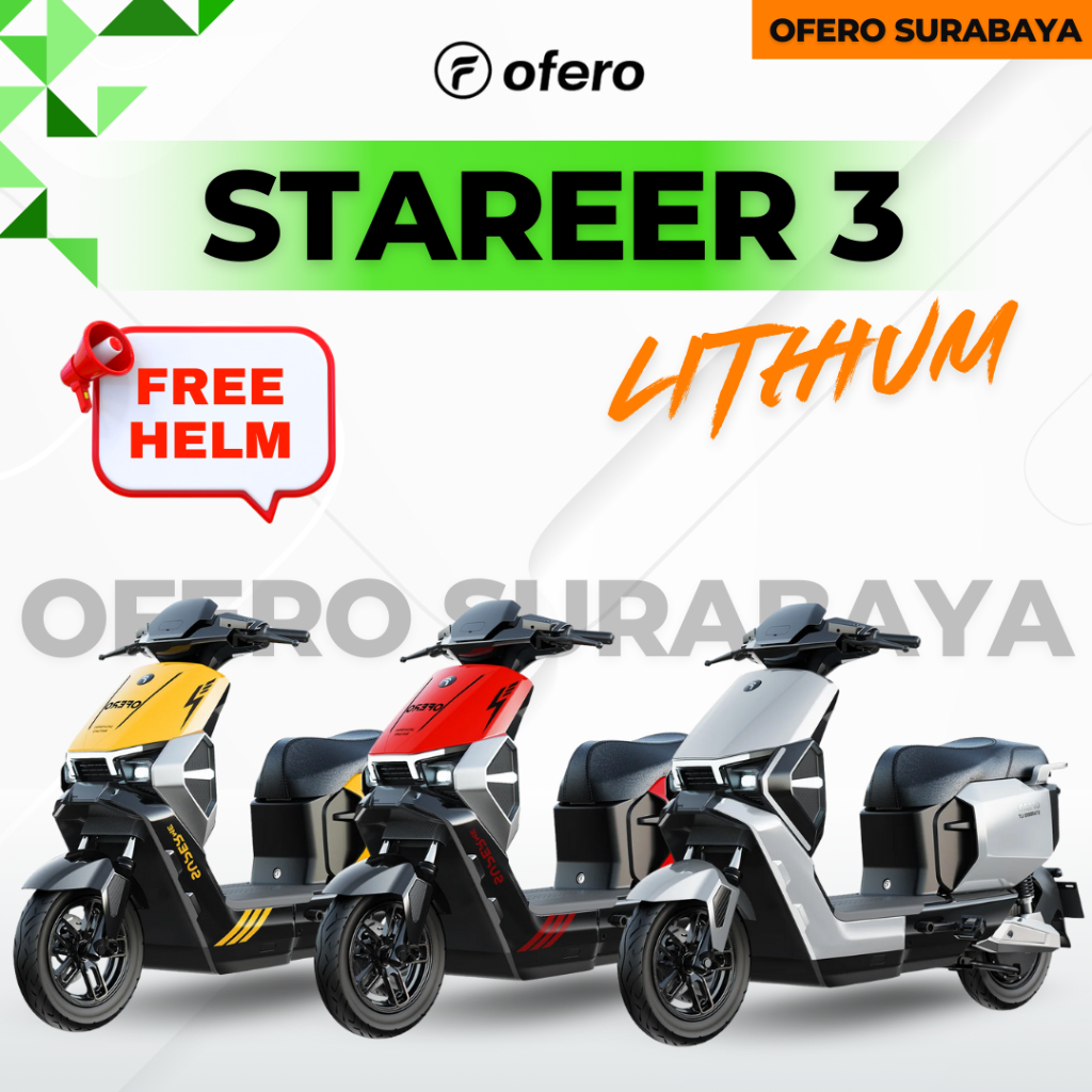 Jual OFERO STAREER 3 Lith E-Bike Sepeda Listrik Power 1000W | Speed 53Km | Shopee Indonesia