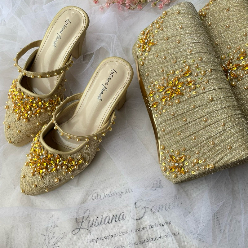 Jual LEE_BORAM I Sepatu payet dan tas pesta wanita heels wedding dan ...