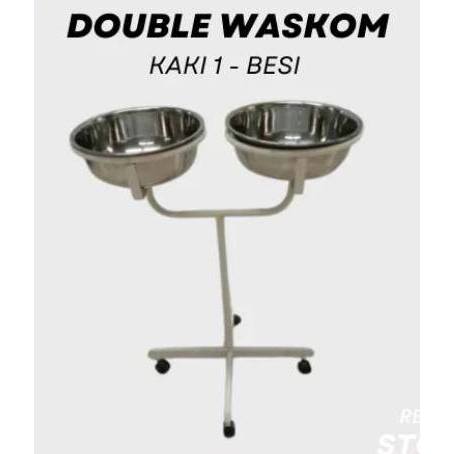 Jual Standing Waskom Single Besi Dan Stainless || Trolley Waskom ...