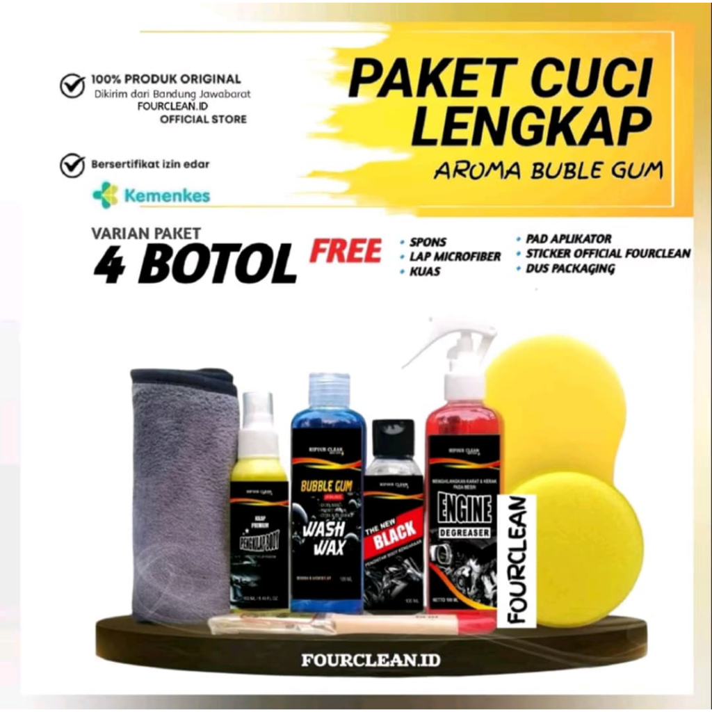 Jual TERLARIS NO. 1| PAKET CUCI LENGKAP 4 ITEAM BY INCLEAN AUTO CARE ...