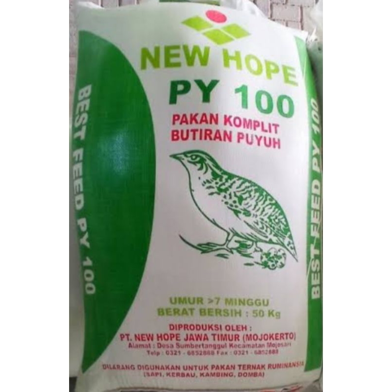 Jual New Hope Py100 Dan Bintang BP104 layer Pur Pakan Puyuh Petelur 5kg ...