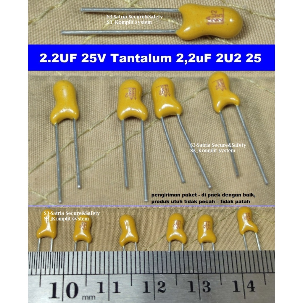 Jual 2.2UF 25V Tantalum 2u2 25 2,2uF Capacitor 25V2.2UF 2U2 25 v volt Kapasitor 2,2Uf 2.2uF 2 ...