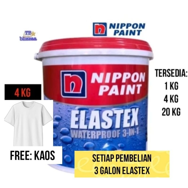 Jual Elastex 4kg Elastex Waterproofing 4kg Galon Nippon Paint Elastex ...