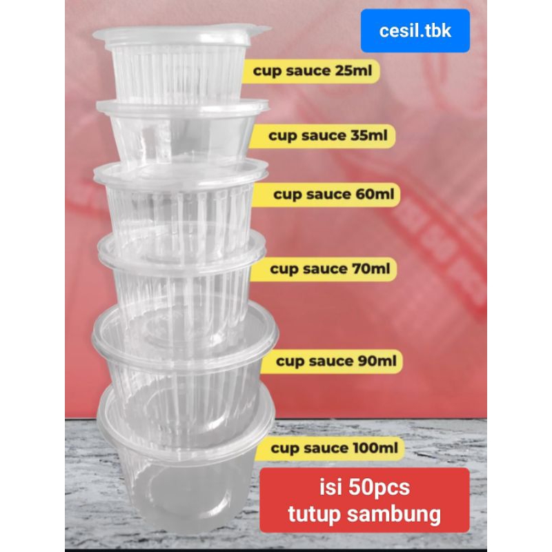 Jual [instan] Cup Saos Tutup Sambung / Cup Pudding / Cup 35ml / Cup ...
