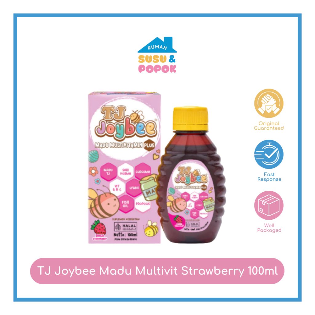 Jual TJ Joybee Madu Multivitamin Plus Strawberry 100ml | Shopee Indonesia