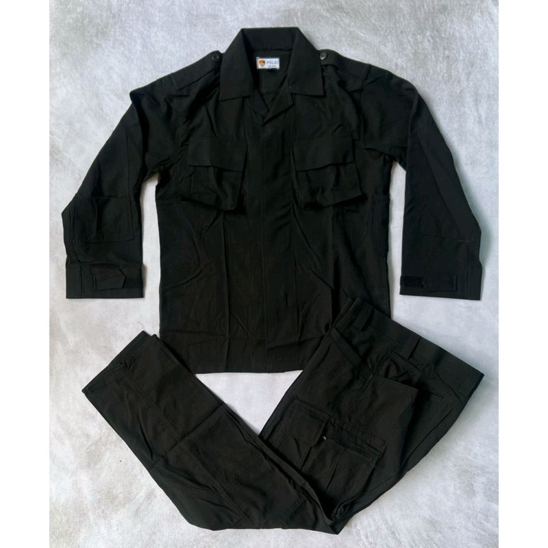 Jual Seragam PDL Tactical Hitam Jatah Brimob Bahan Halus Tahun 2024 | Shopee Indonesia
