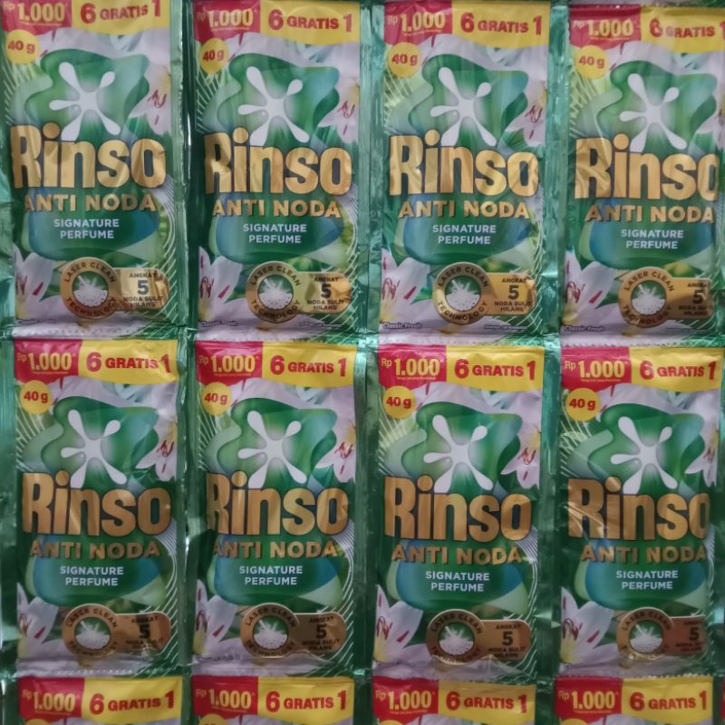 Jual 42 SACHET RINSO CAIR ANTI NODA SIGNATURE PERFUME 1000 CLASSIC ...