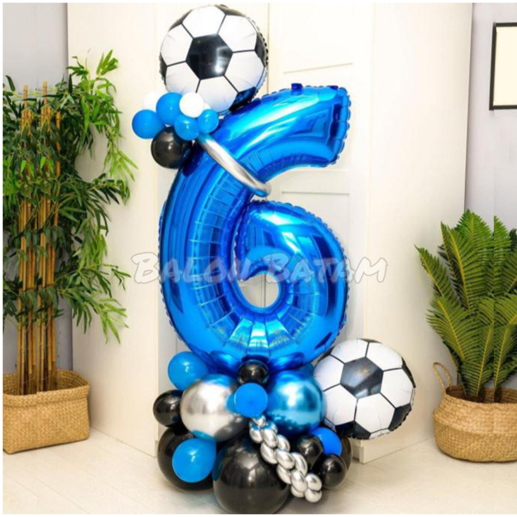 Jual Paket Balon Angka Biru 80cm Bola 32pcs | Shopee Indonesia