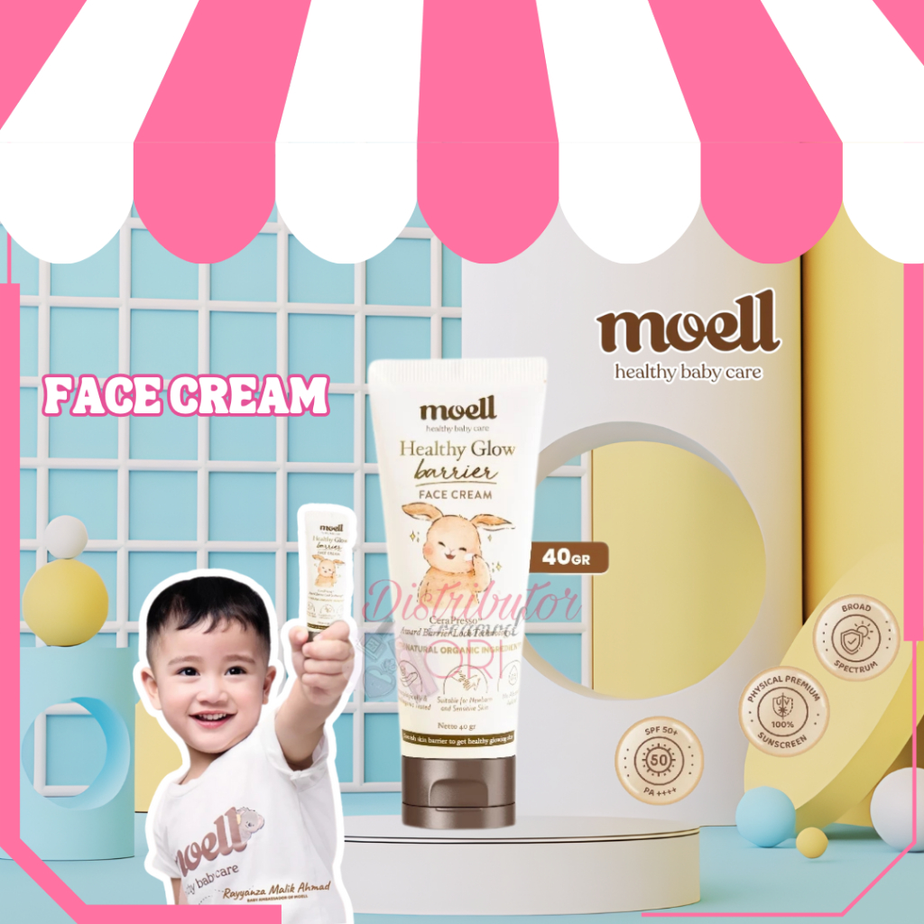 Jual Moell Face Cream 40gr Healthy Glow Barrier Face Cream - Pelembab ...