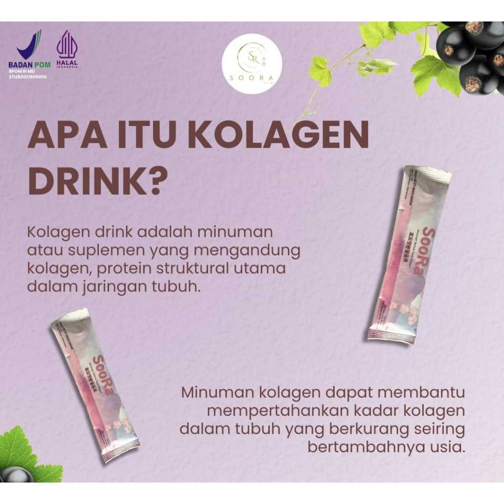 Jual SOORA COLLAGEN DRINK - HEALTHY DRINK - MINUMAN SERBUK RASA ANGGUR - 1BOX (ISI 10) | Shopee ...