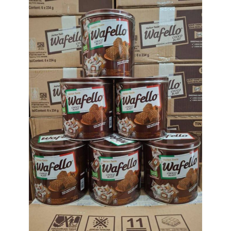 Jual Wafello kaleng rasa coklat 234gr | Shopee Indonesia
