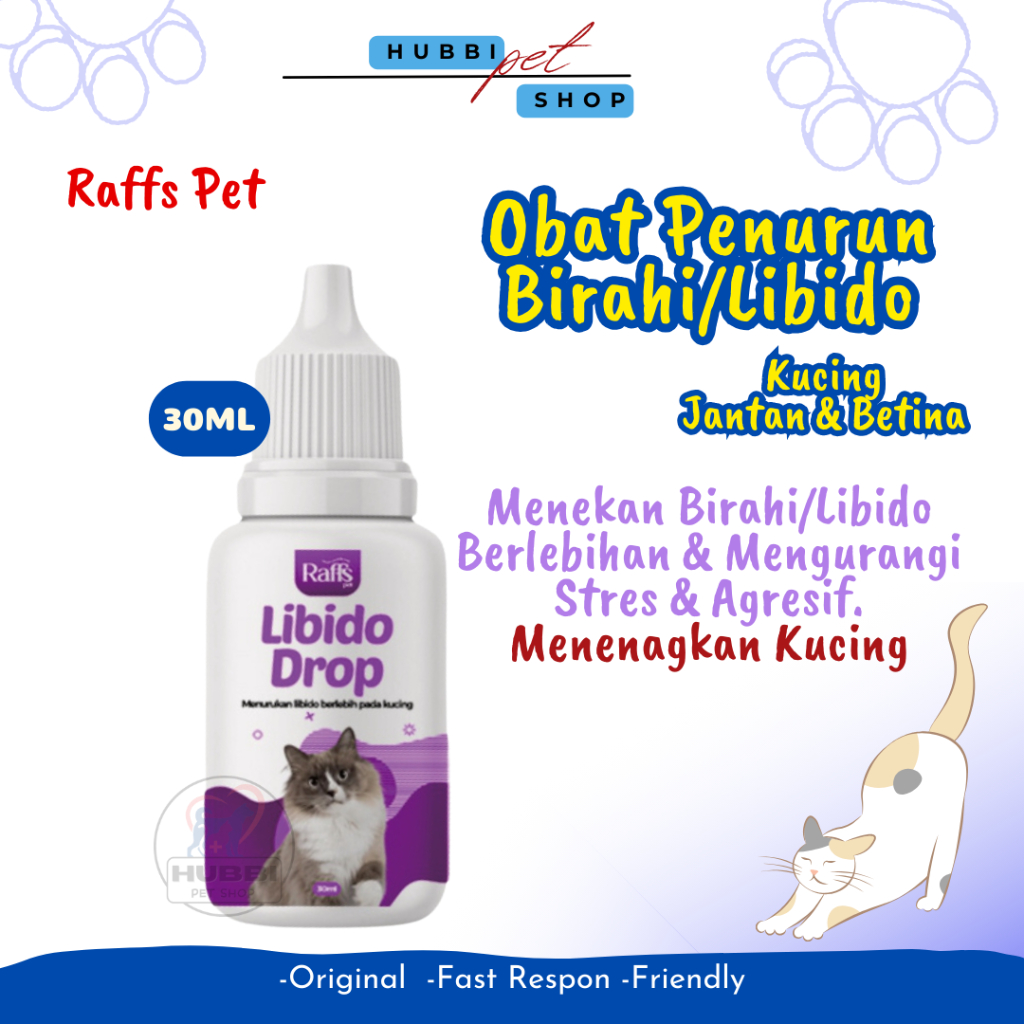 Jual RAFFS LIBIDO DROP 30 ML - Obat Penurun Birahi Libido Kucing Jantan Betina | Shopee Indonesia