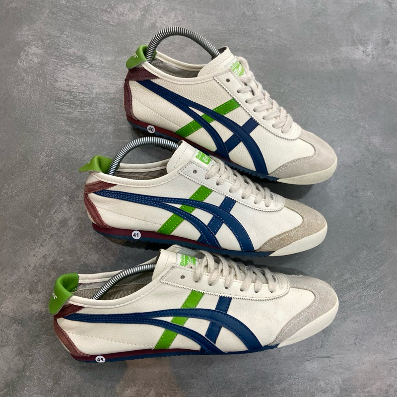 Jual Onitsuka Tiger Mexico 66 Leather Cream Mako Blue Second Size 40,41 ...