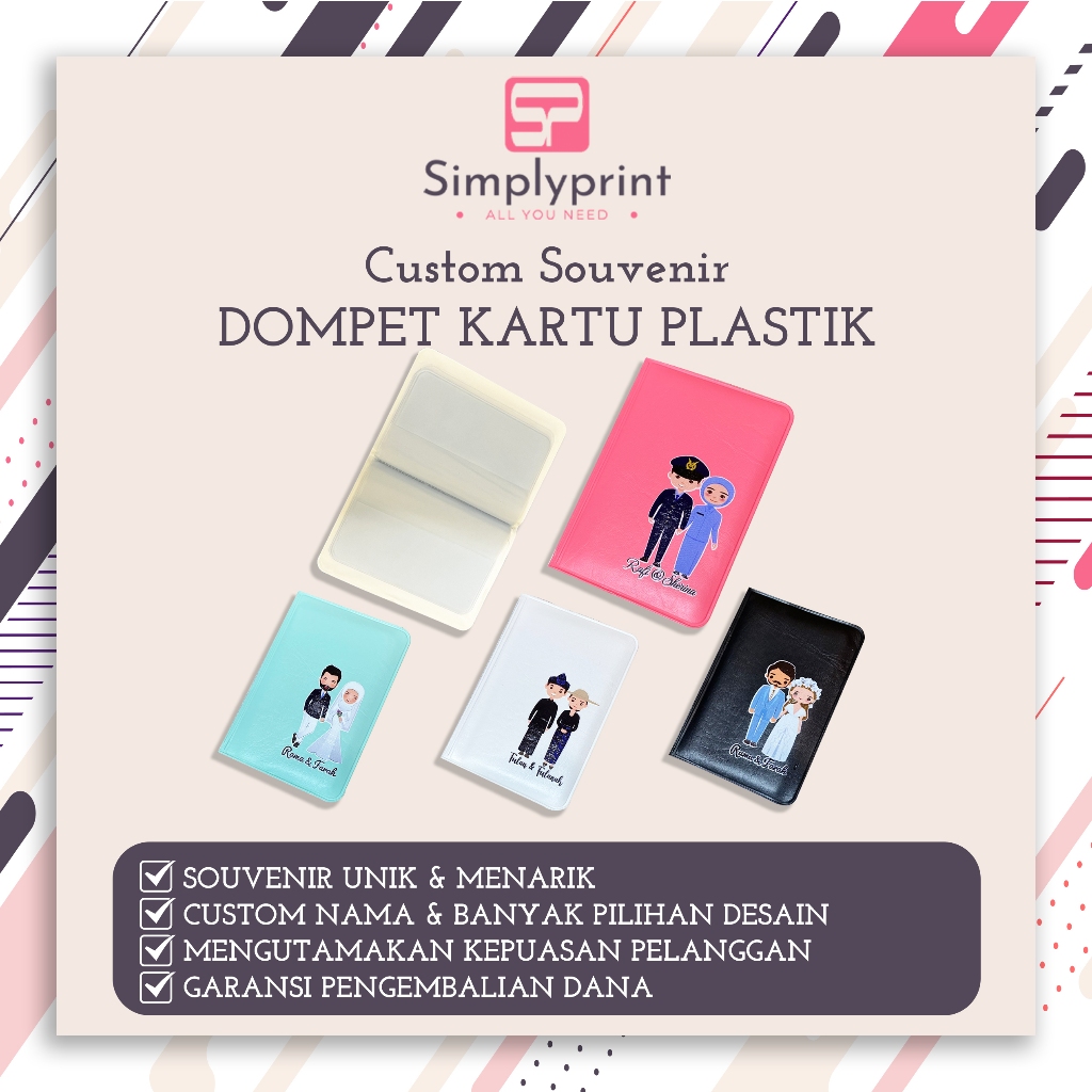 Jual Custom Dompet Plastik Card Holder Souvenir Pernikahan (MOHON BACA ...