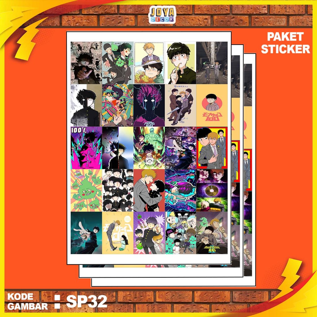 Jual GAMBAR STICKER MOB PSYCHO 100 / STIKER MOB PSYCHO 100 / PAKET ...