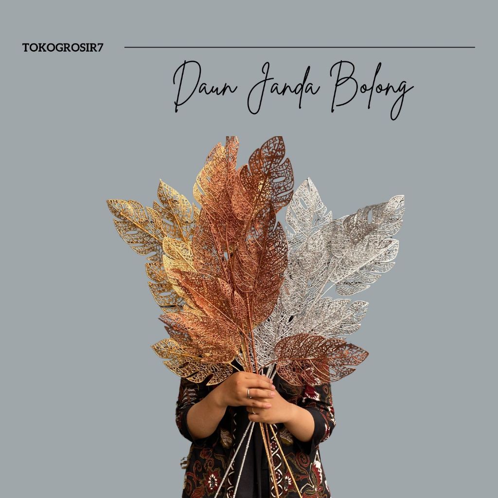 Jual DAUN PAKIS EMAS /DAUN JANDA BOLONG /ARTIFICIAL LEAF / MONSTERA ...