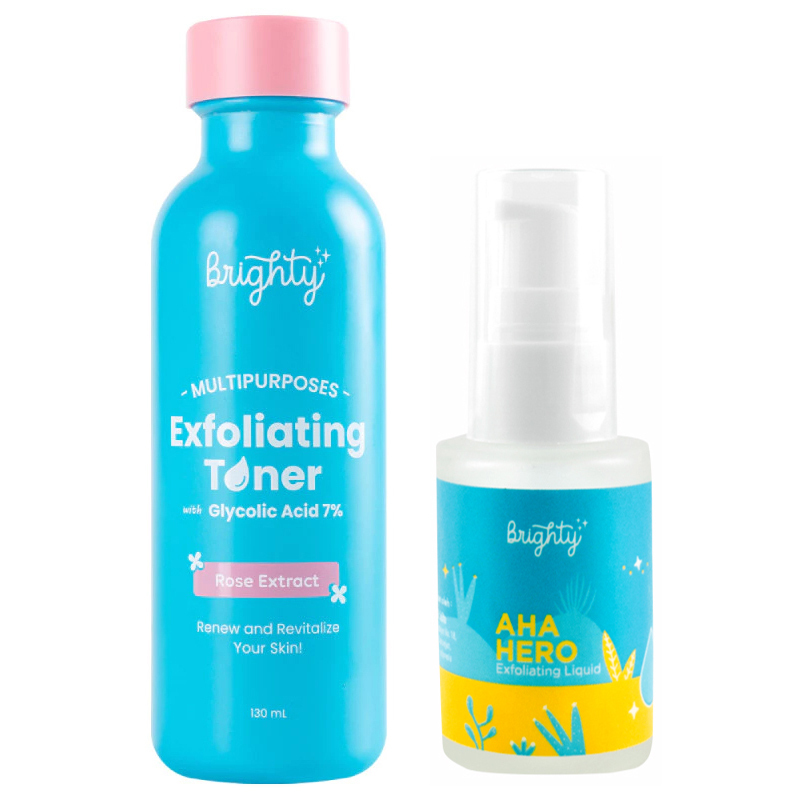 Jual Brighty Exfloating Toner/Liquid (130ml/35ml) Pencerah badan/ketiak ...
